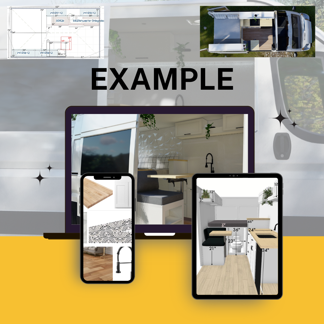 Custom Van Conversion Design Plans – Lavender Moon Spaces
